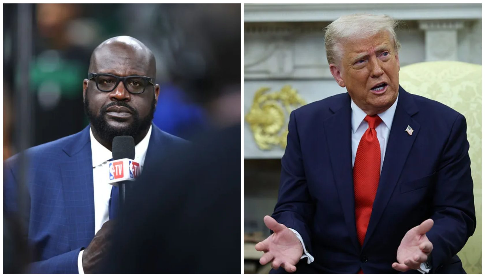 Shaq Catching Heat After Shaking Hands With Donald Trump At UFC Event